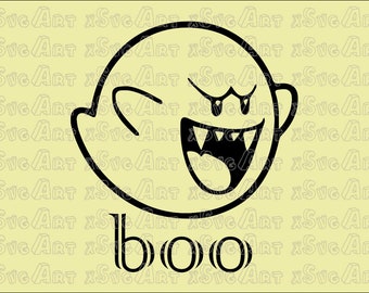Boo Mario SVG for Craft Machines Cricut Cameo Silhouette - Etsy Canada