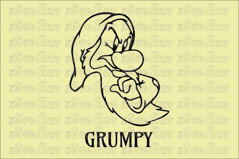 Snow White Svg Grumpy Svg Snow White and Seven Dwarfs Svg - Etsy