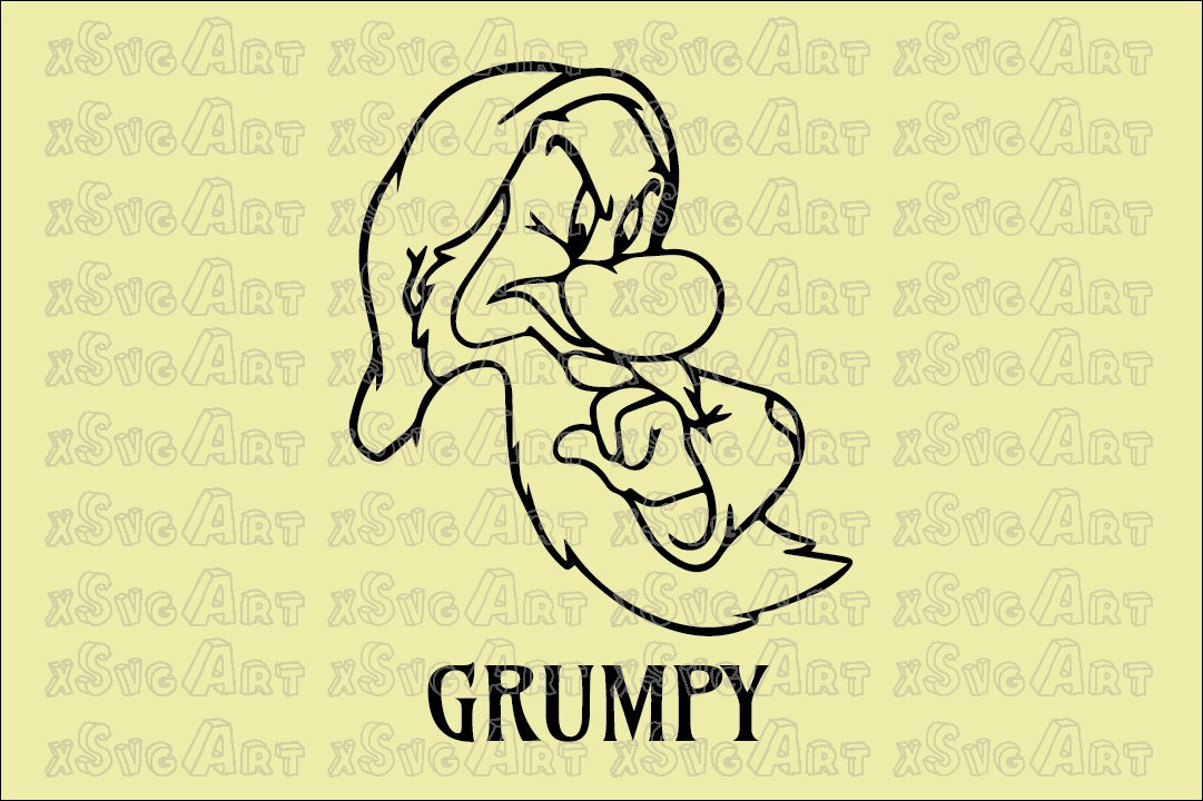 Snow White Svg, Grumpy Svg, Snow White and Seven Dwarfs Svg, Seven Dwarfs Svg, Grumpy Dwarfs Svg ...
