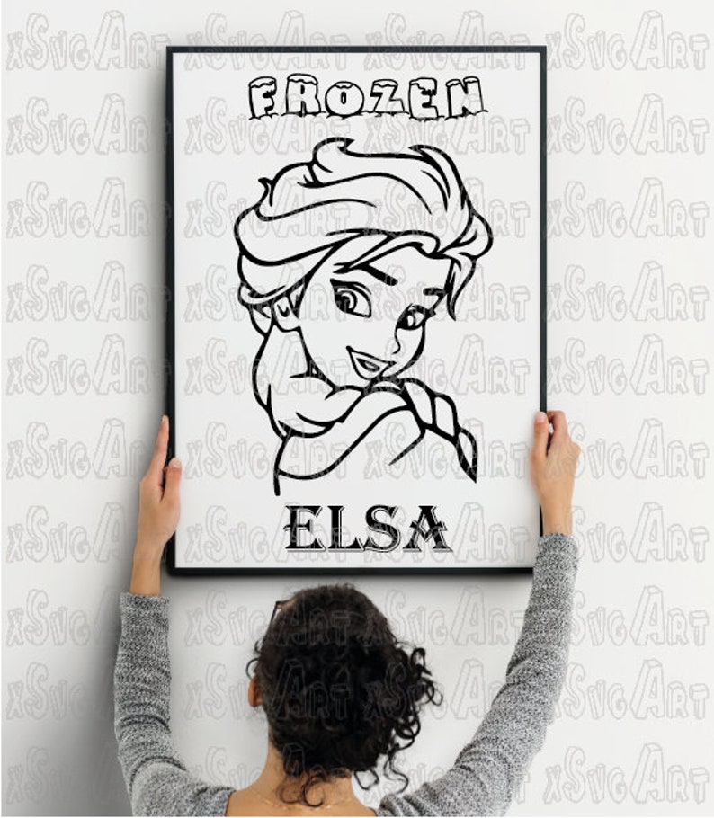Frozen Elsa Svg, Elsa Digital Printable File, Elsa Silhouette Cut Files ...