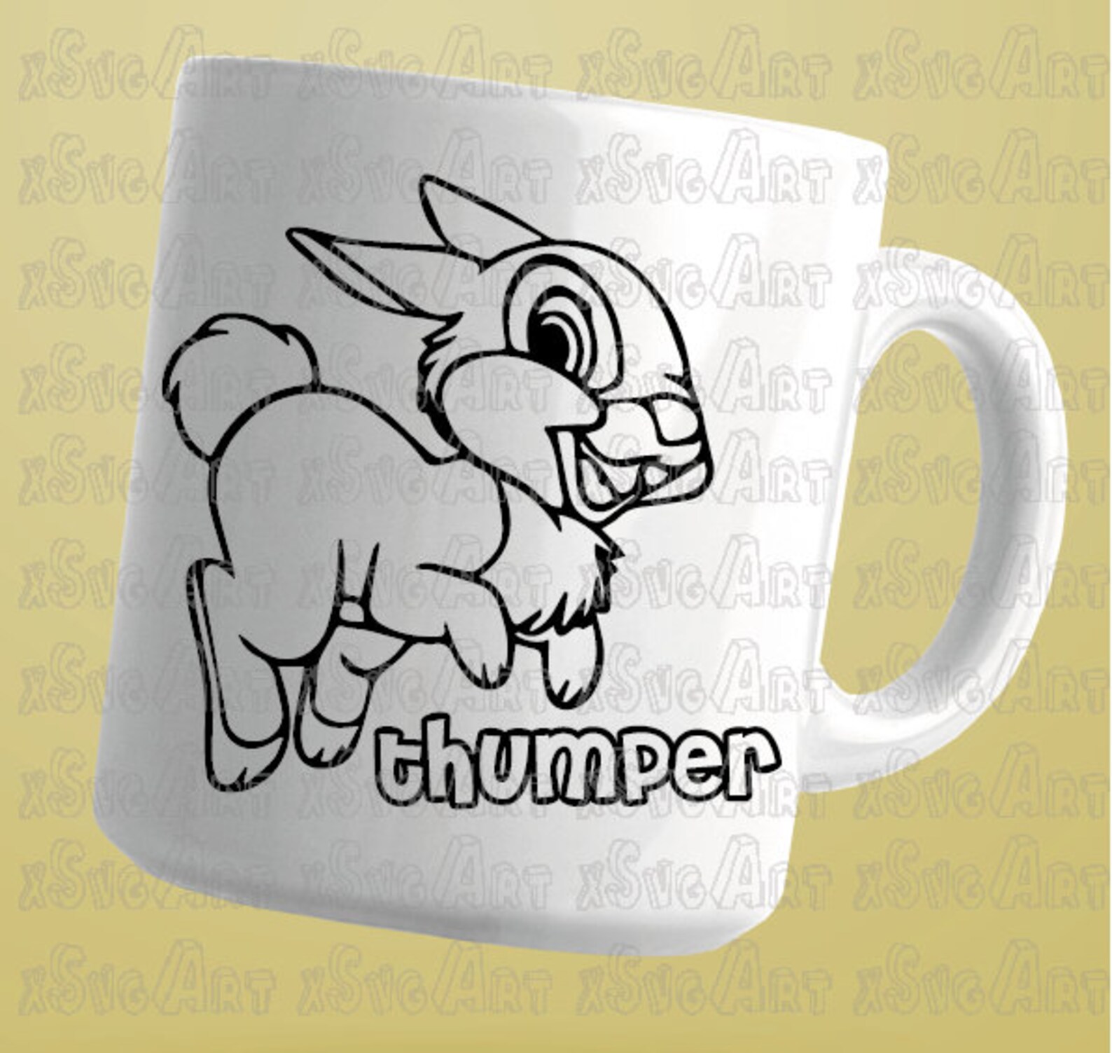 Thumper Svg, Bambi Svg, Bunny Svg, Rabbit Png, Bunny Thumper Svg, Bambi ...