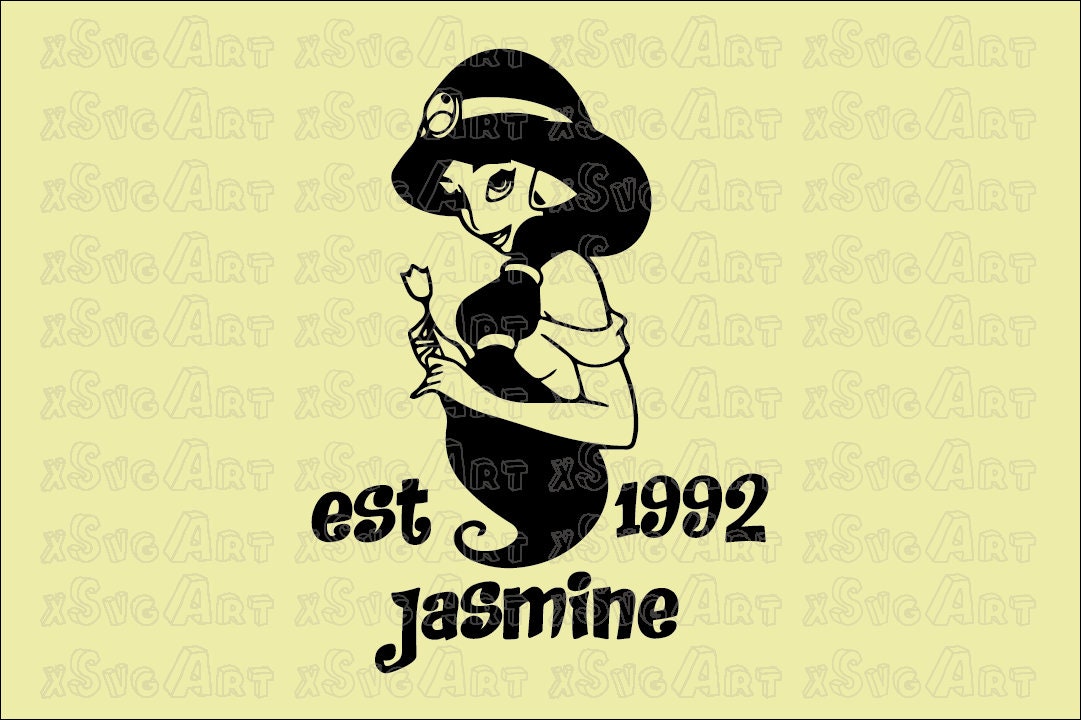 Princess Jasmine Svg, Jasmine Silhouette, Princess Cartoon Svg ...