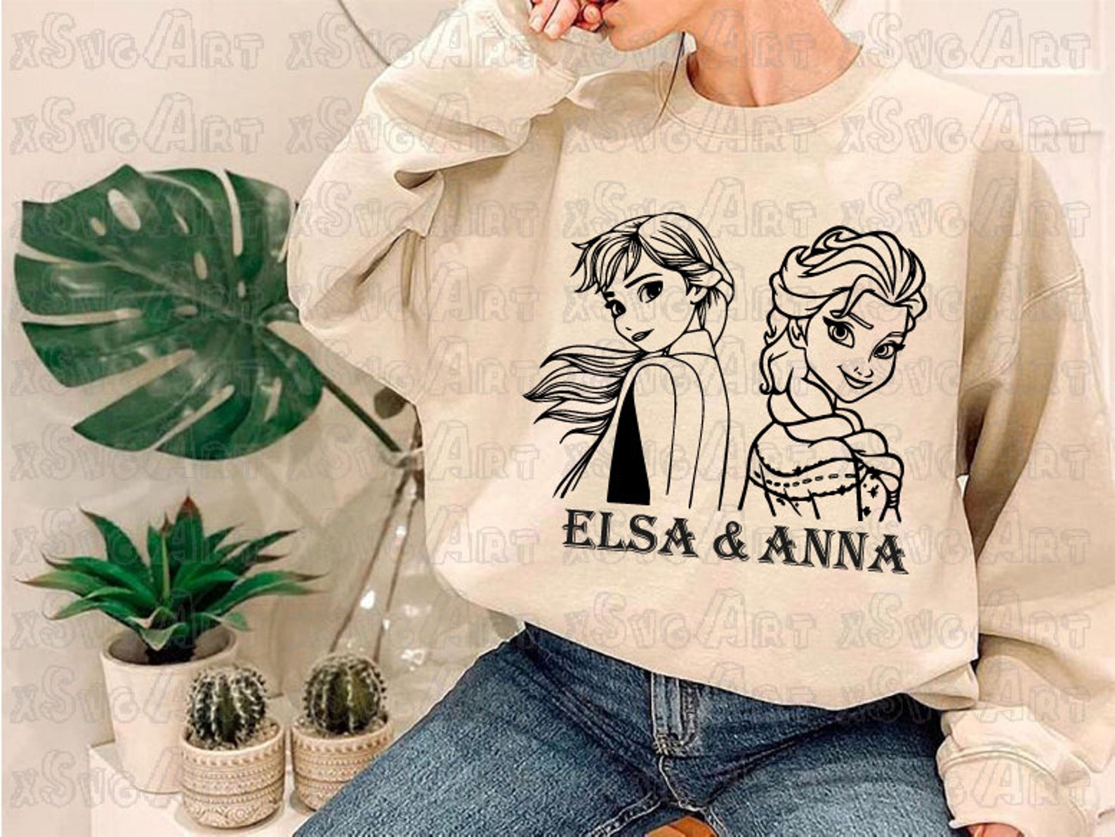 Elsa and Anna Svg, Frozen Sisters Svg, Elsa & Anna Cut Files, Frozen ...