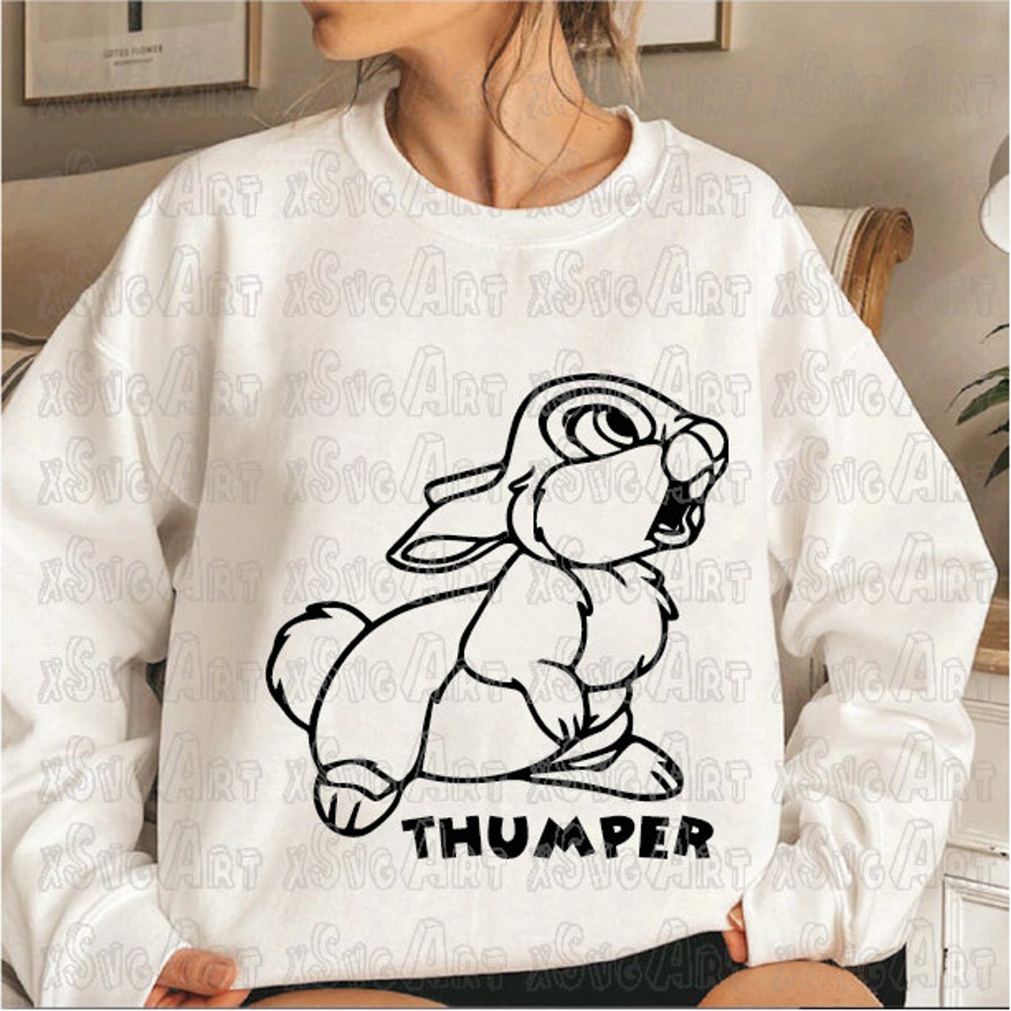 Thumper Svg, Bambi Svg, Bunny Svg, Rabbit Png, Bunny Thumper Svg, Bambi ...