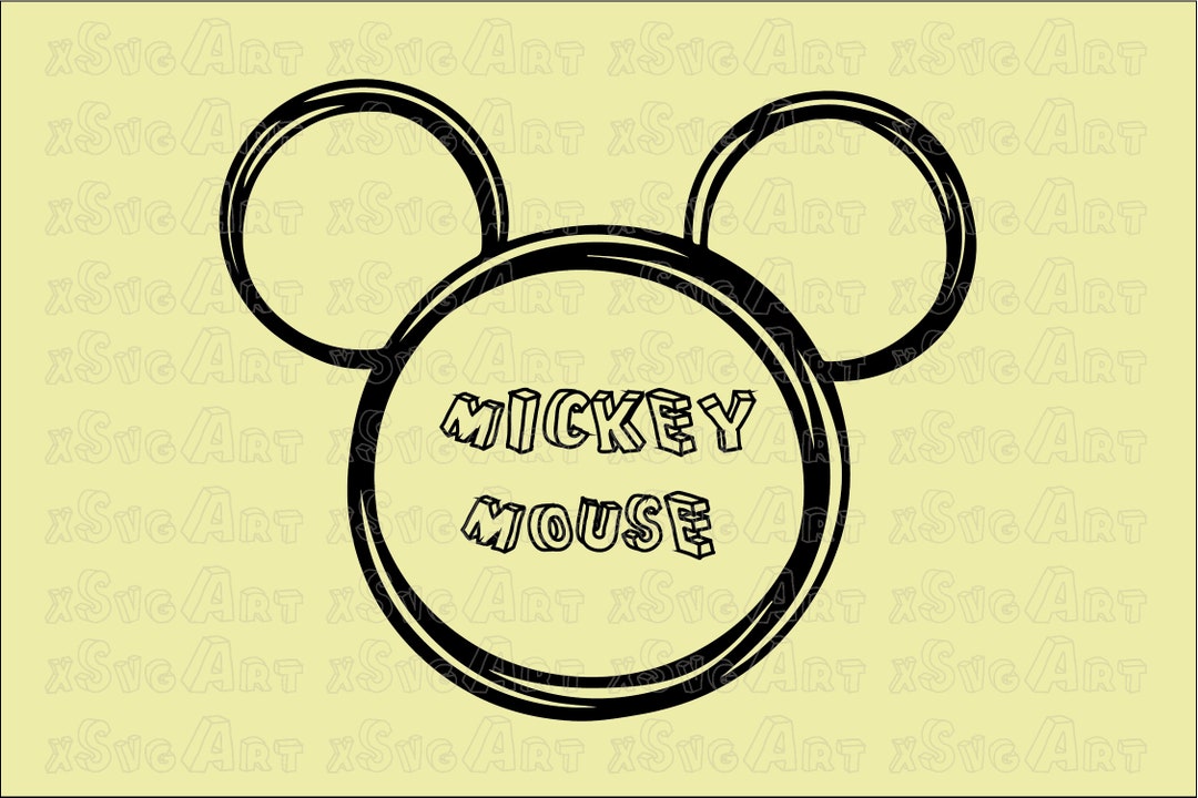 Mickey Mouse Head Svg, Mickey Mouse Ears Svg, for Shirt Svg, Digital ...