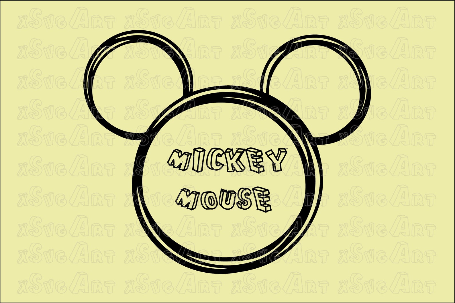 Mickey Mouse Head Svg, Mickey Mouse Ears Svg, for Shirt Svg, Digital ...