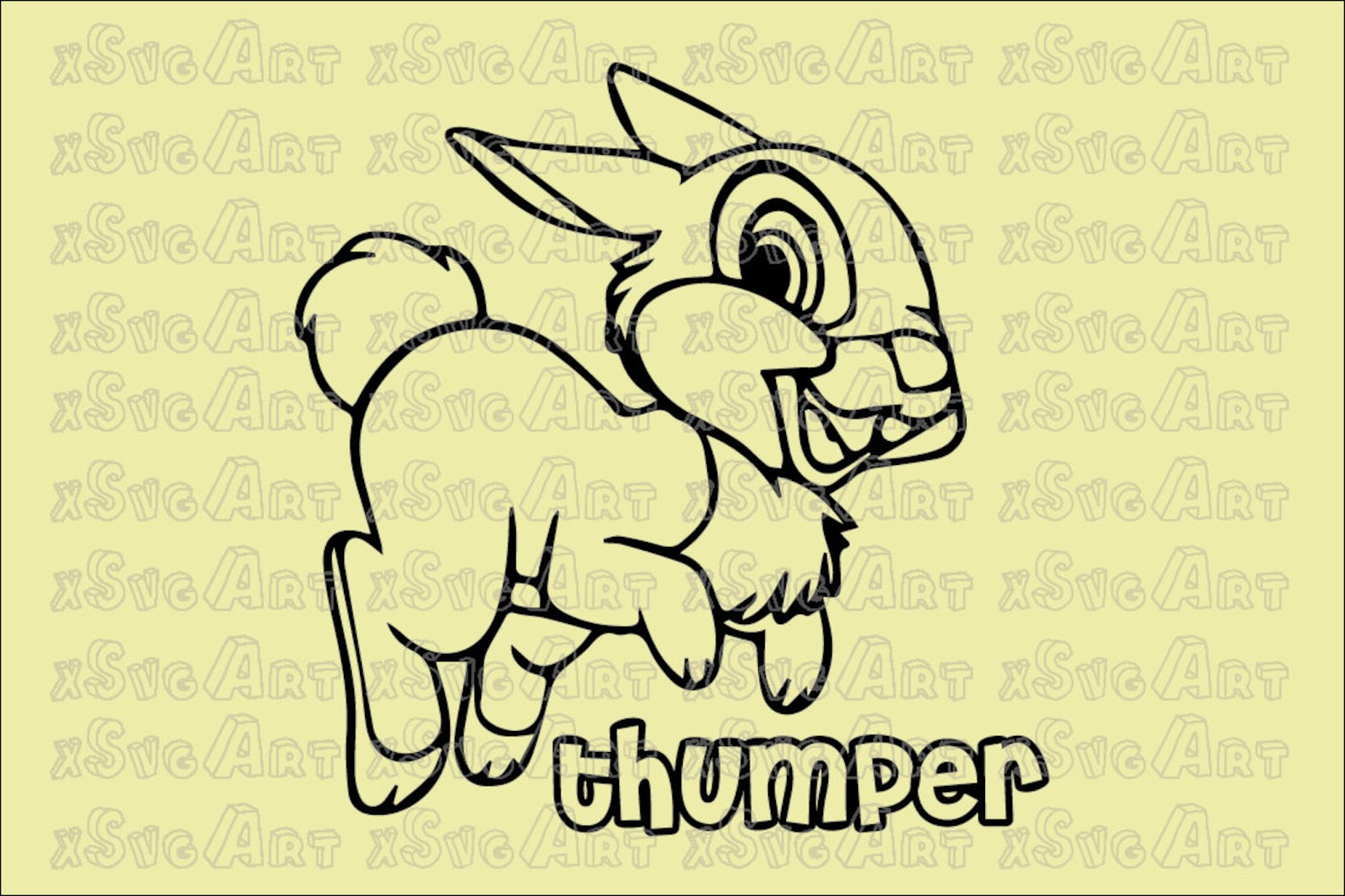 Thumper Svg, Bambi Svg, Bunny Svg, Rabbit Png, Bunny Thumper Svg, Bambi ...