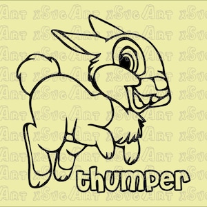 Thumper Svg, Bambi Svg, Bunny Svg, Rabbit Png, Bunny Thumper Svg, Bambi ...