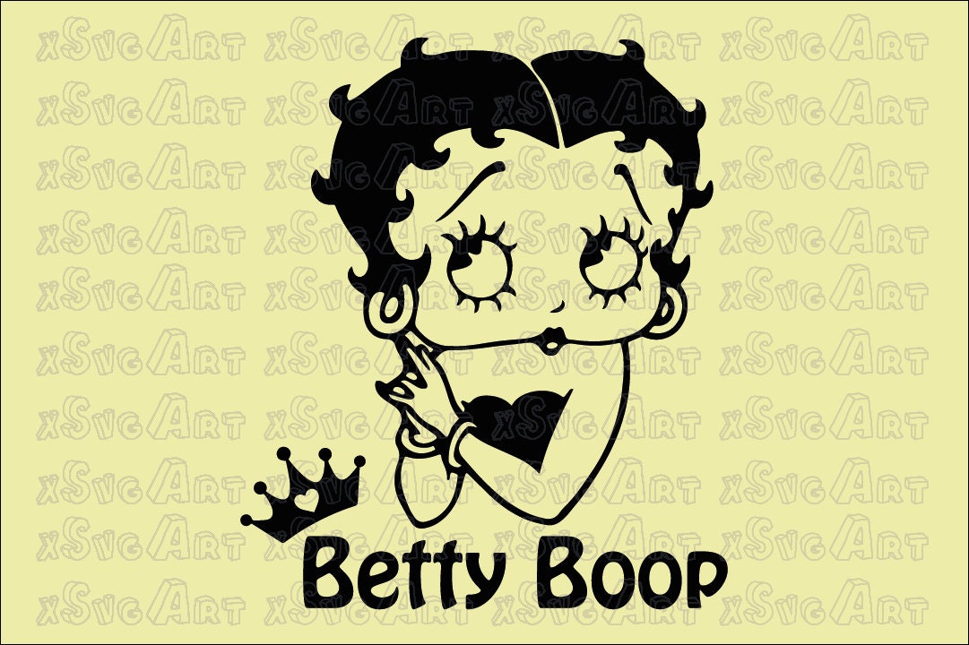 Betty Boop Svg, Betty Boop Png, Betty Boop, Betty Boop Mug, Black Betty ...