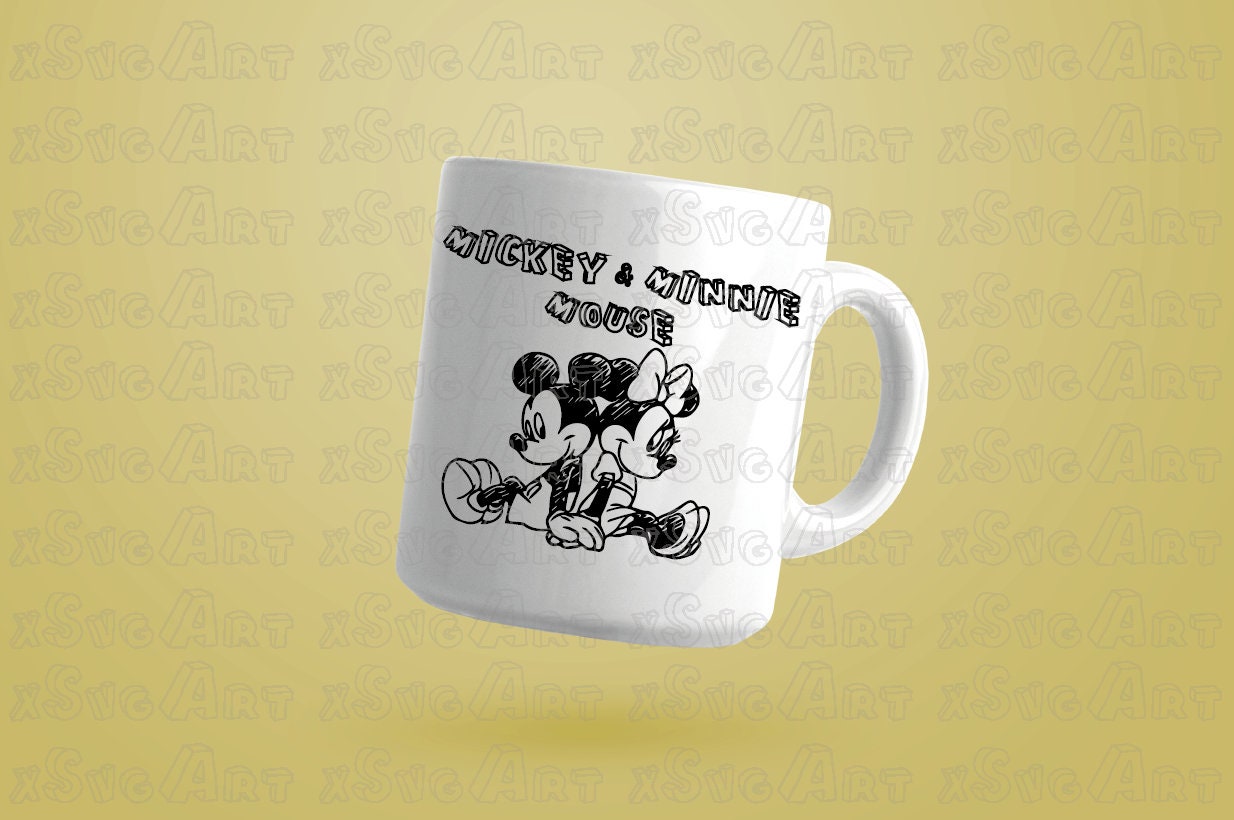 Mickey and Minnie Mouse Pärchen SVG Datei, Mickey Minnie Mouse ...