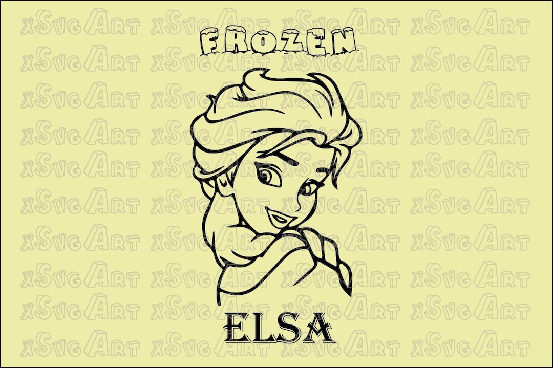 Frozen Elsa Svg, Elsa Digital Printable File, Elsa Silhouette Cut Files ...