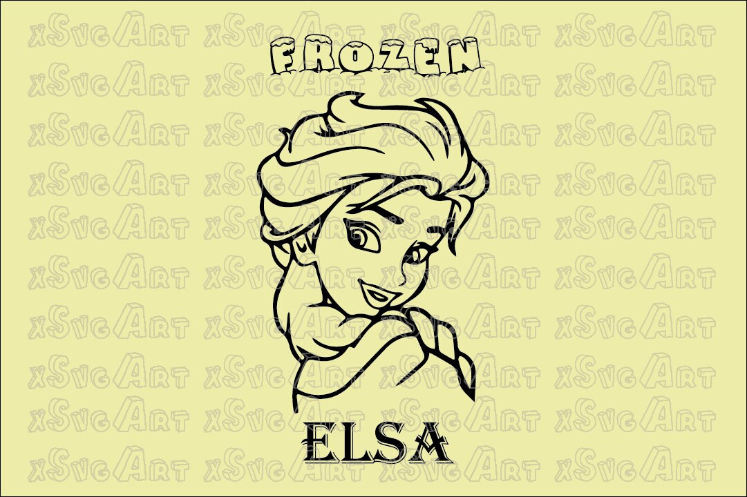 Frozen Elsa Svg, Elsa Digital Printable File, Elsa Silhouette Cut Files ...