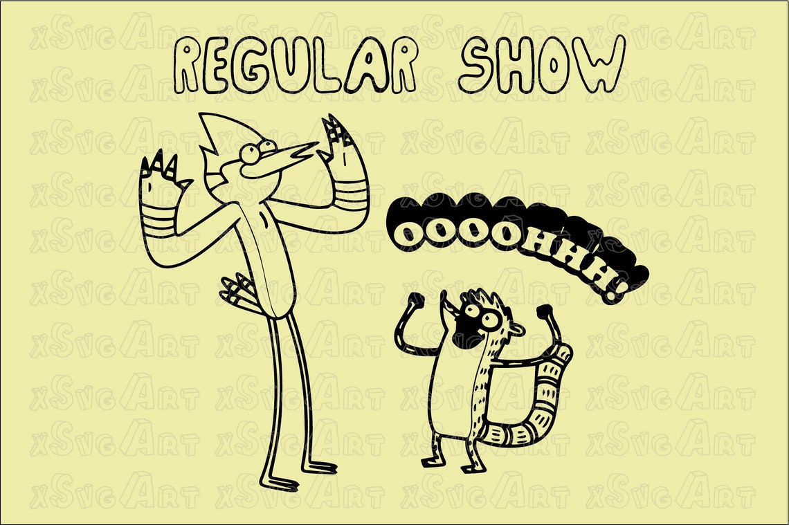 Regular Show SVG File, Regular Show Sticker Svg Files, Cartoon ...
