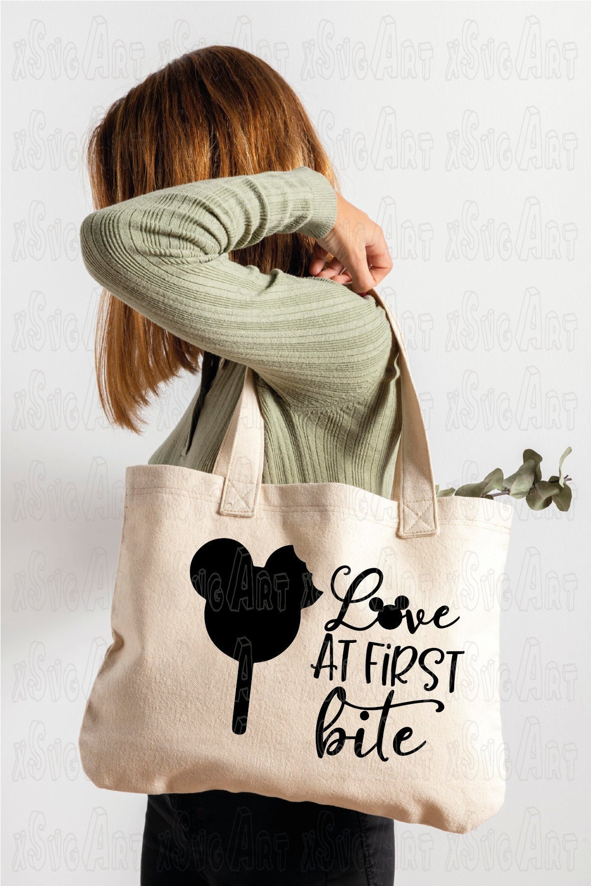 Love at First Bite Mouse Svg File, Mickey Mouse Head Printable Vectorel ...