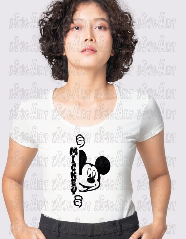 Sideways Mickey Svg File, Mickey Mouse Digital File, Mickey Svg Instant ...