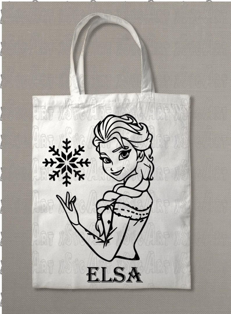 Elsa Frozen Svg, Elsa Snowflake Digital File, Elsa Silhouette Cut Files ...