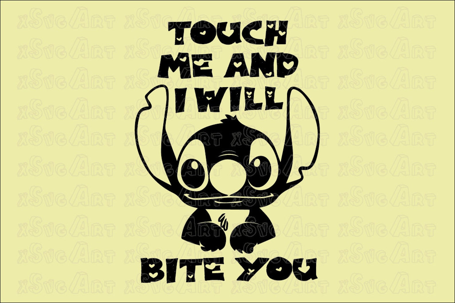 Touch Me and I Will Bite You Stitch Svg, Stitch Digital Svg Cricut File ...