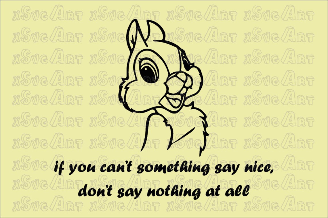 Thumper Svg, Bambi Svg, Bunny Svg, Rabbit Svg, Bunny Thumper Svg, Bambi ...