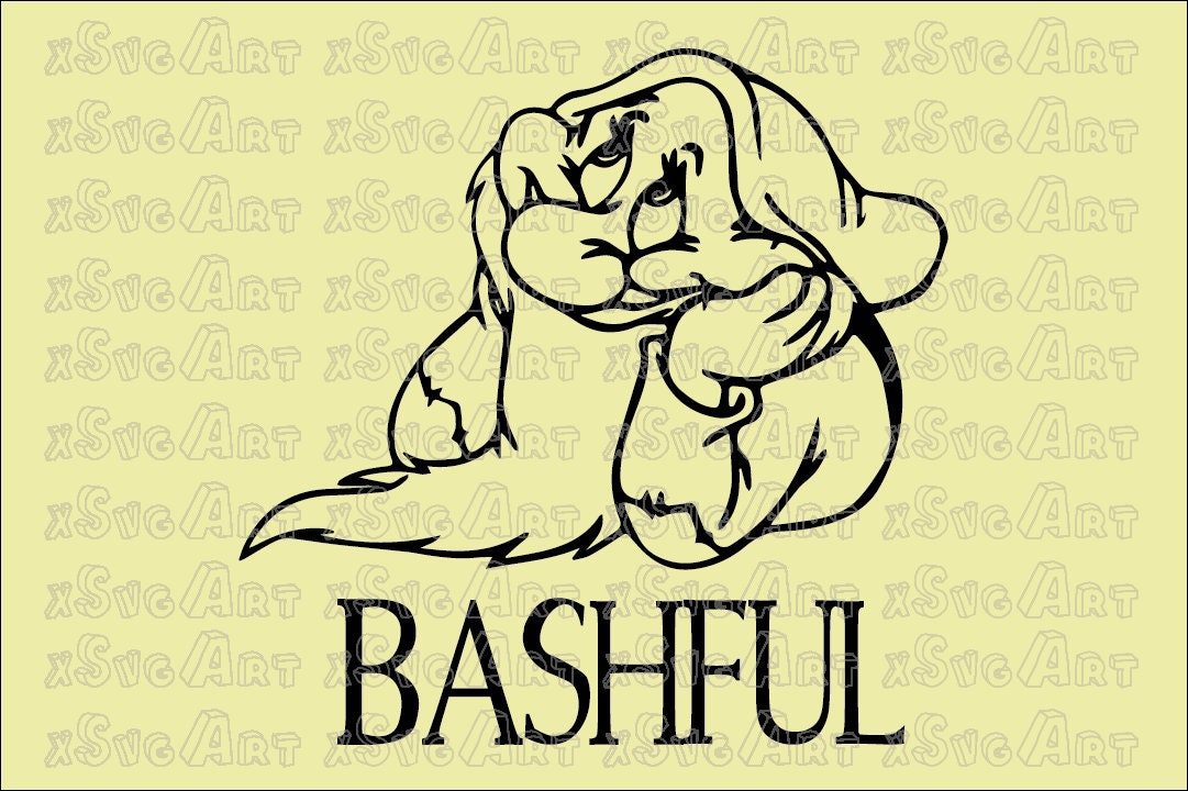 Snow White Svg, Bashful Svg, Snow White and Seven Dwarfs Svg, Seven ...