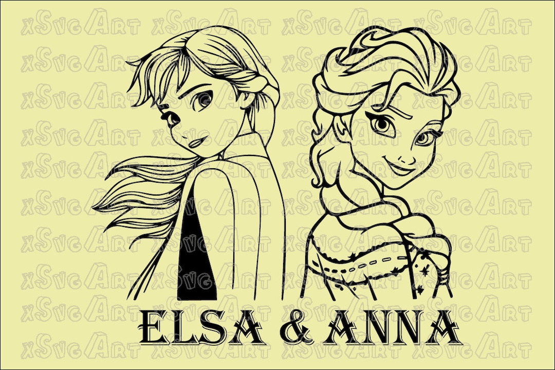 Elsa and Anna Svg, Frozen Sisters Svg, Elsa & Anna Cut Files, Frozen ...
