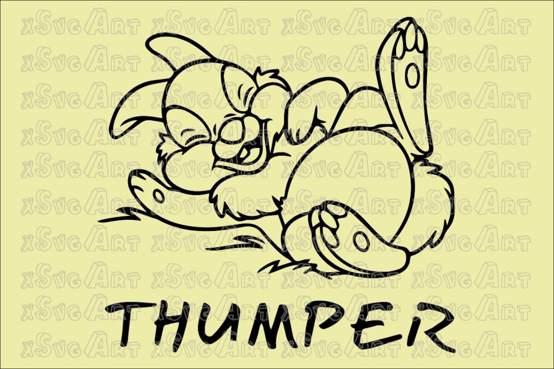 Thumper Svg, Bambi Svg, Bunny Svg, Rabbit Svg, Bunny Thumper Svg, Bambi ...