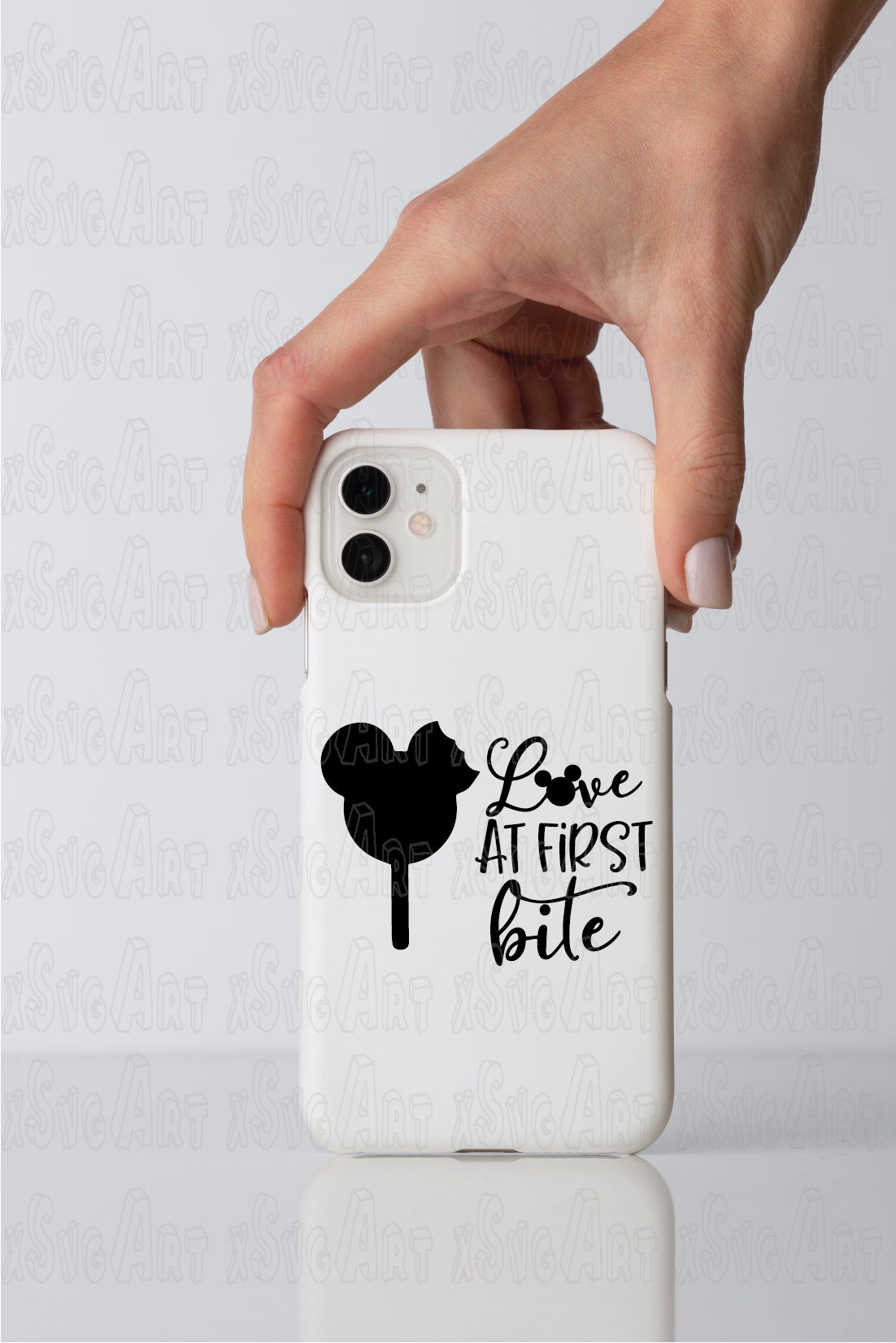 Love at First Bite Mouse Svg File, Mickey Mouse Head Printable Vectorel ...