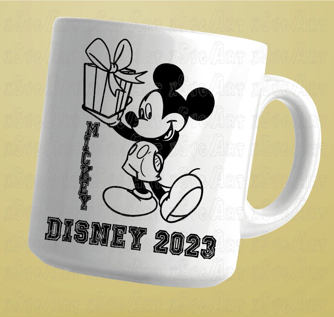 Mickey Gift Box 2023 Svgmickey 2023 Silhouettes Digital - Etsy