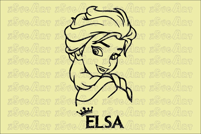 Elsa Svg, Frozen Elsa Digital File, Elsa Silhouette Cut Files, Frozen ...
