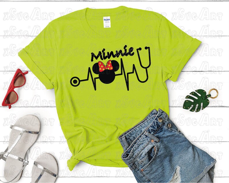 Minnie Mouse Stethoscope Silhouette SVG File, Stethoscope Svg Files for ...