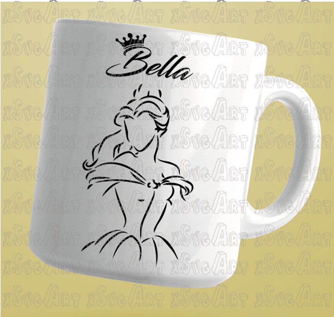 Princess Bella Svg, Belle Digital Download, Cricut File for Cutting ...