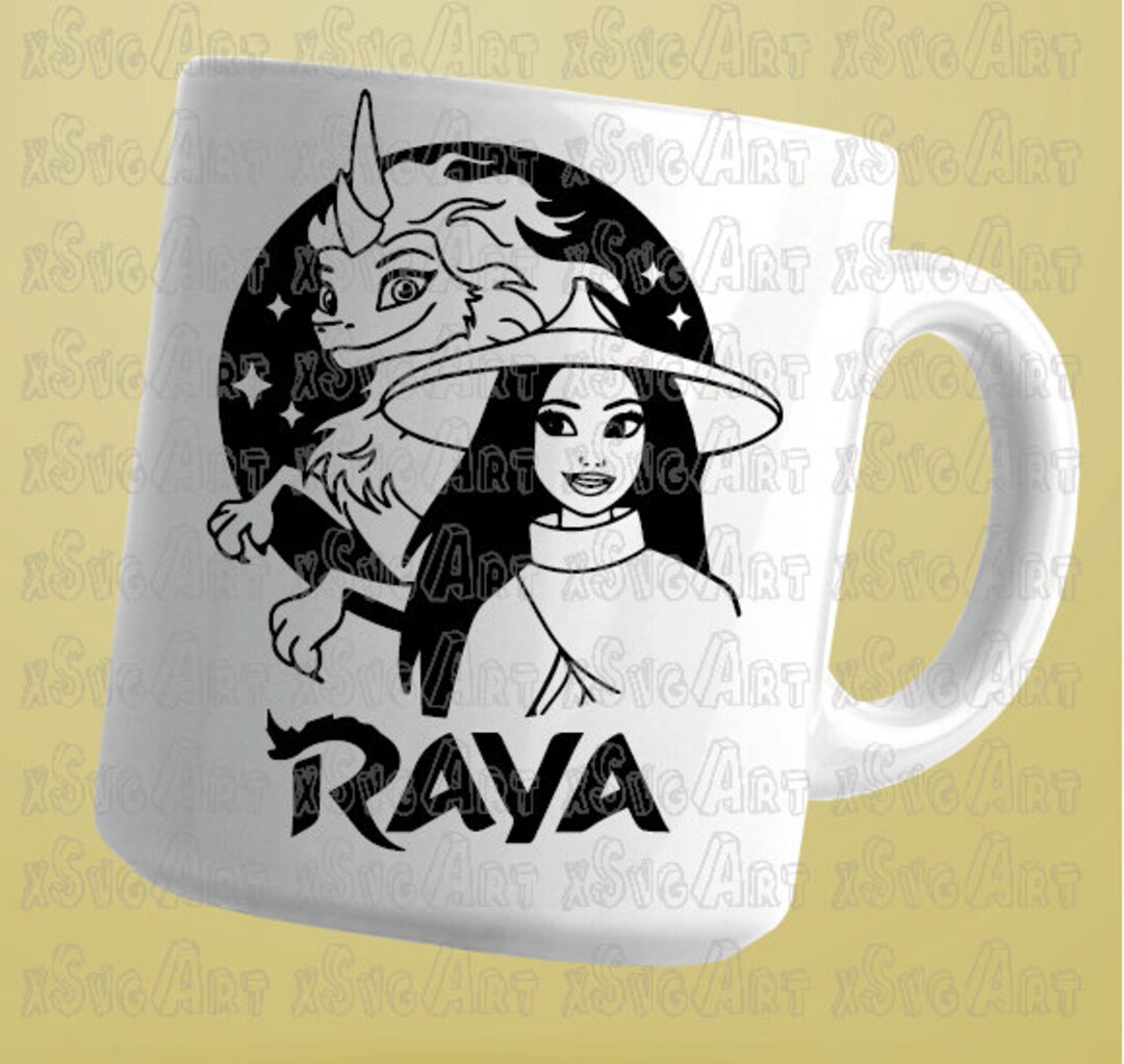 Raya Svg, Raya the Last Dragon Svg, Dragon Svg, Silhouette Svg, Lined ...