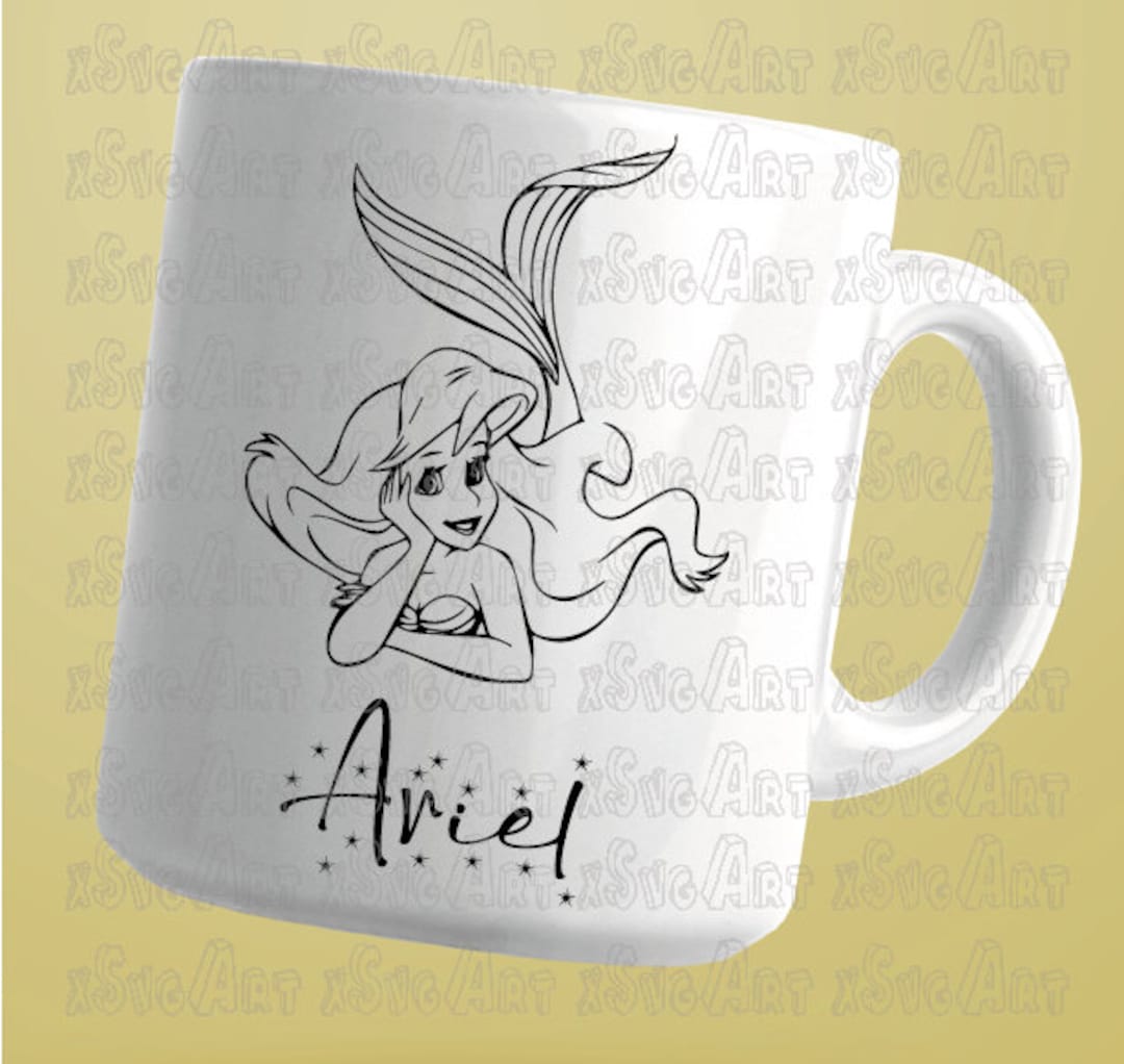 Ariel Digital Svg, Mermaid Ariel Svg, Ariel Cricut Files, Digital ...