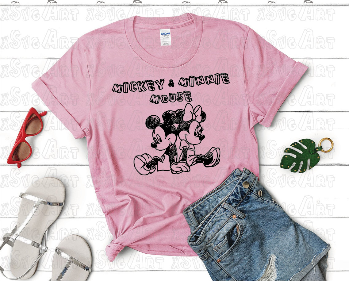 Mickey and Minnie Mouse Pärchen SVG Datei, Mickey Minnie Mouse ...