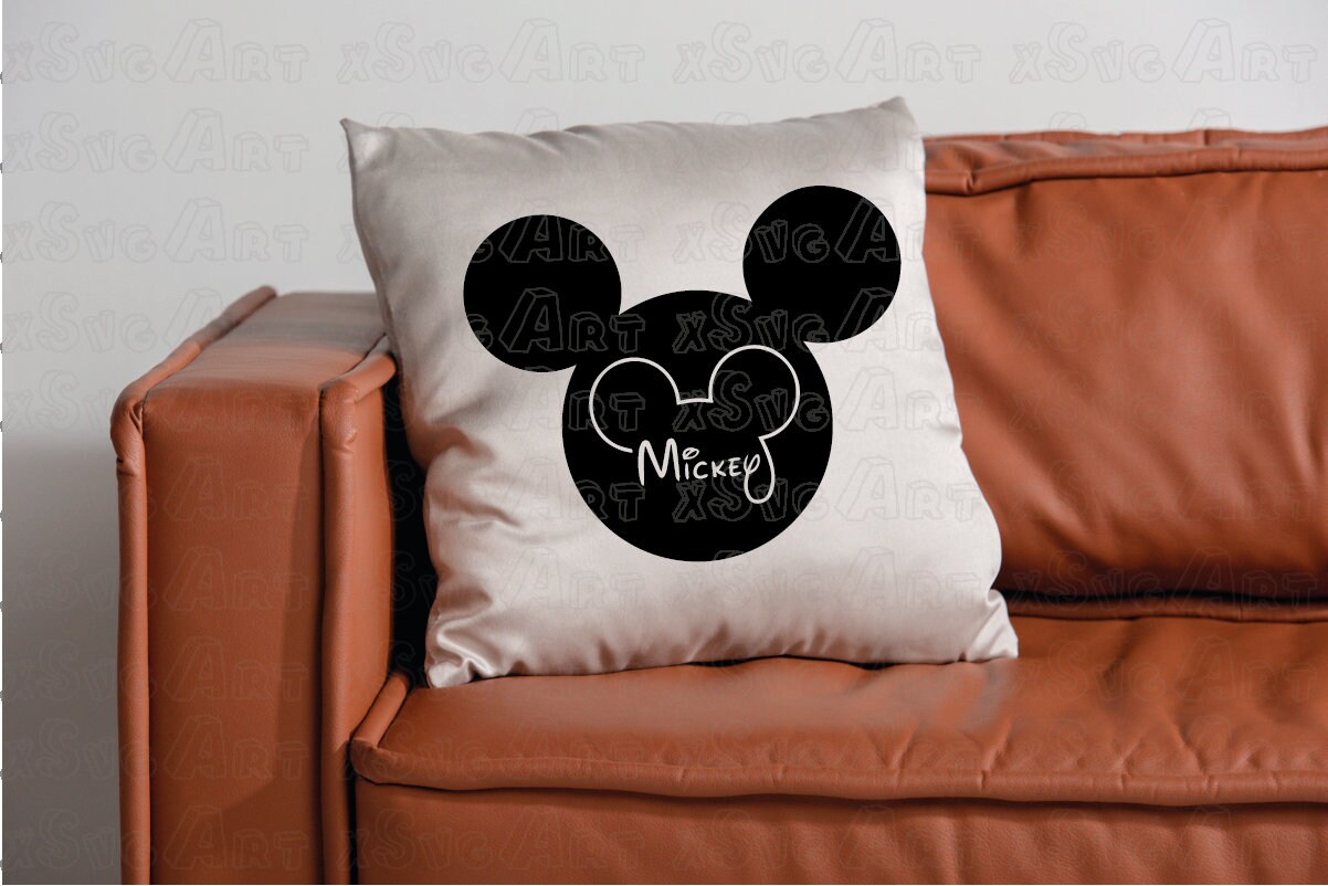 Mickey Writing Inside Mickey's Head Svg File, Mickey Mouse Head Svg ...