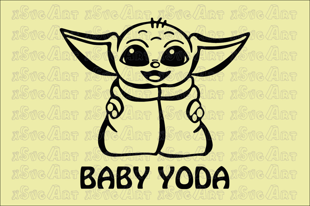 Baby Yoda Svg, Star Wars Svg, Darth Vader Svg, Mandalorian Svg, Yoda ...