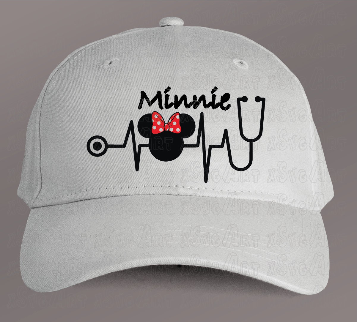 Minnie Mouse Stethoscope Silhouette SVG File, Stethoscope Svg Files for ...