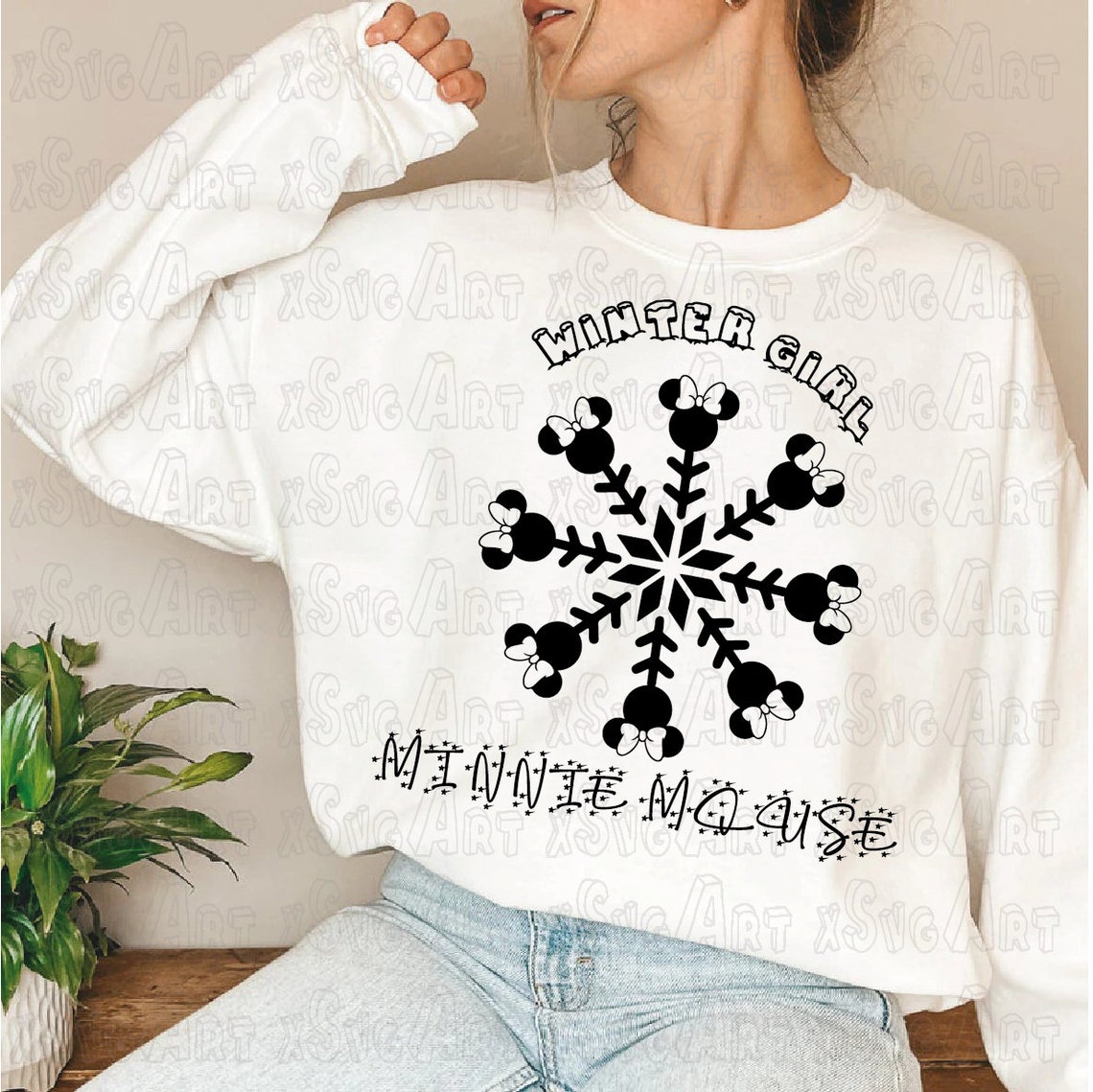 Minnie Mouse Heads SVG File Snowflake Mouse Svg for Cricut - Etsy