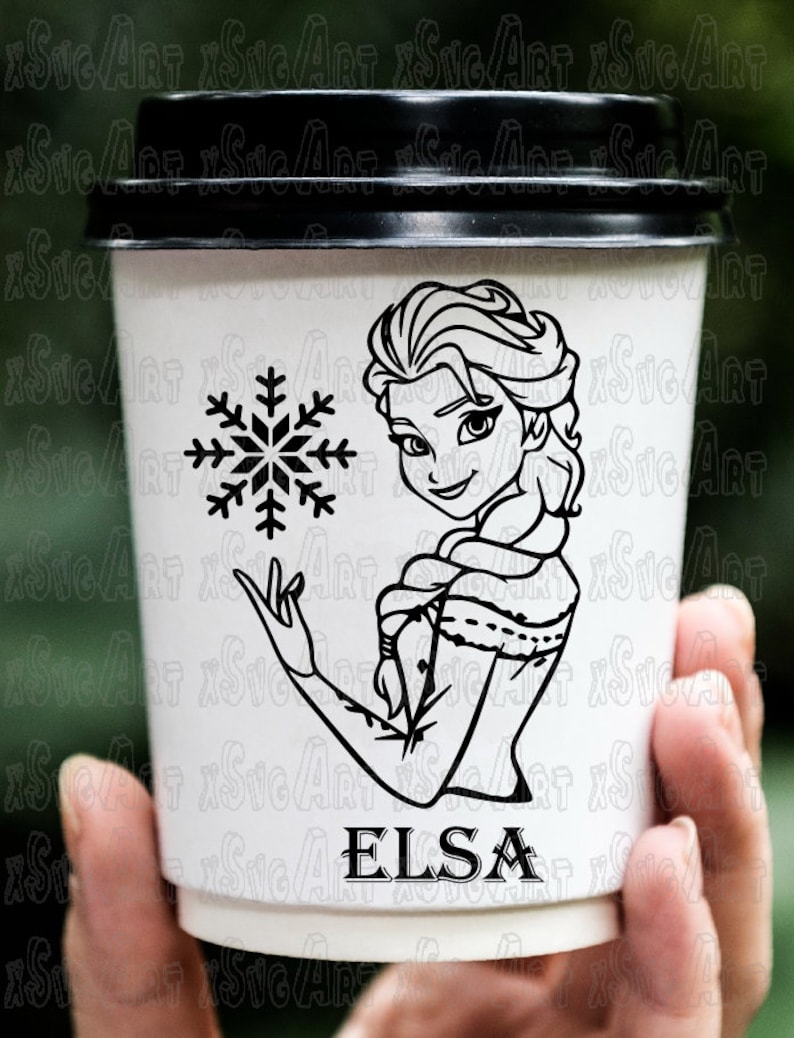 Elsa Frozen Svg, Elsa Snowflake Digital File, Elsa Silhouette Cut Files ...
