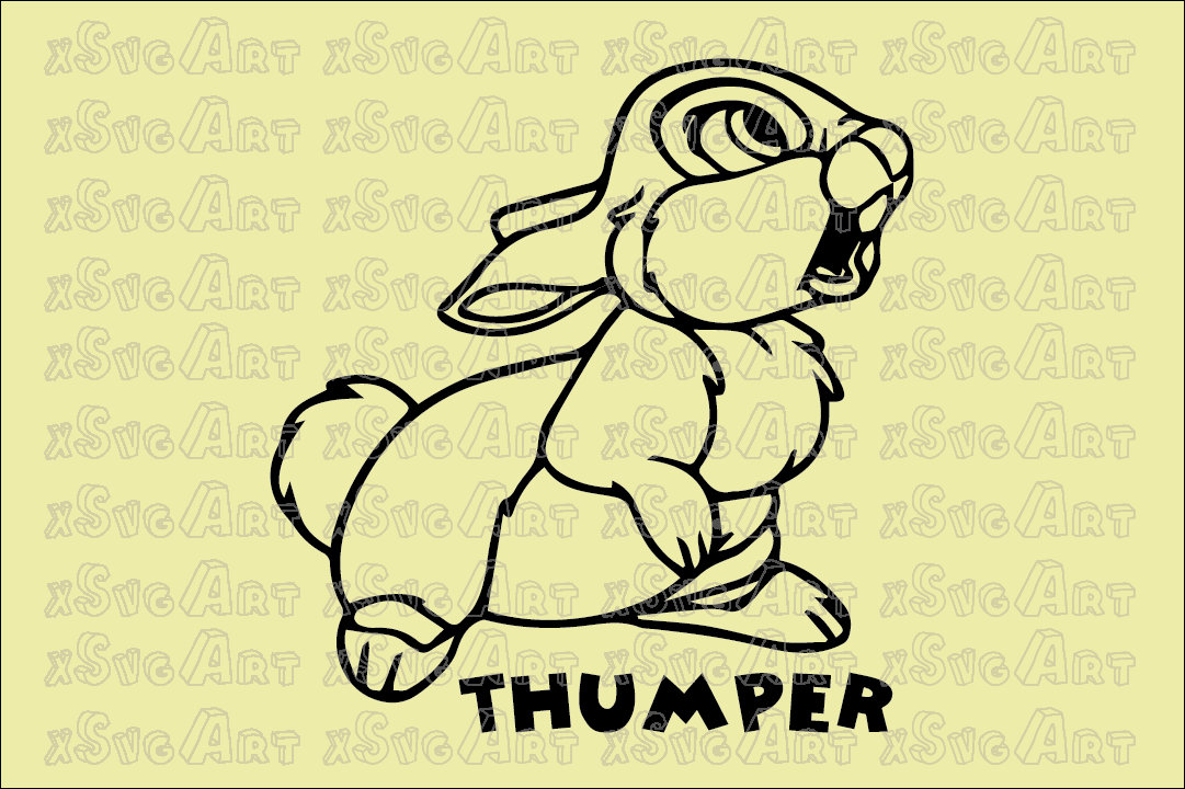Thumper Svg, Bambi Svg, Bunny Svg, Rabbit Png, Bunny Thumper Svg, Bambi ...