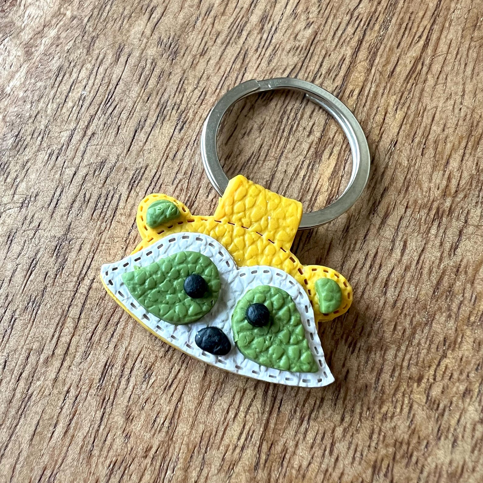 Animal Leather Effect Keychain: Handmade Polymer Clay Keyring or Bag ...