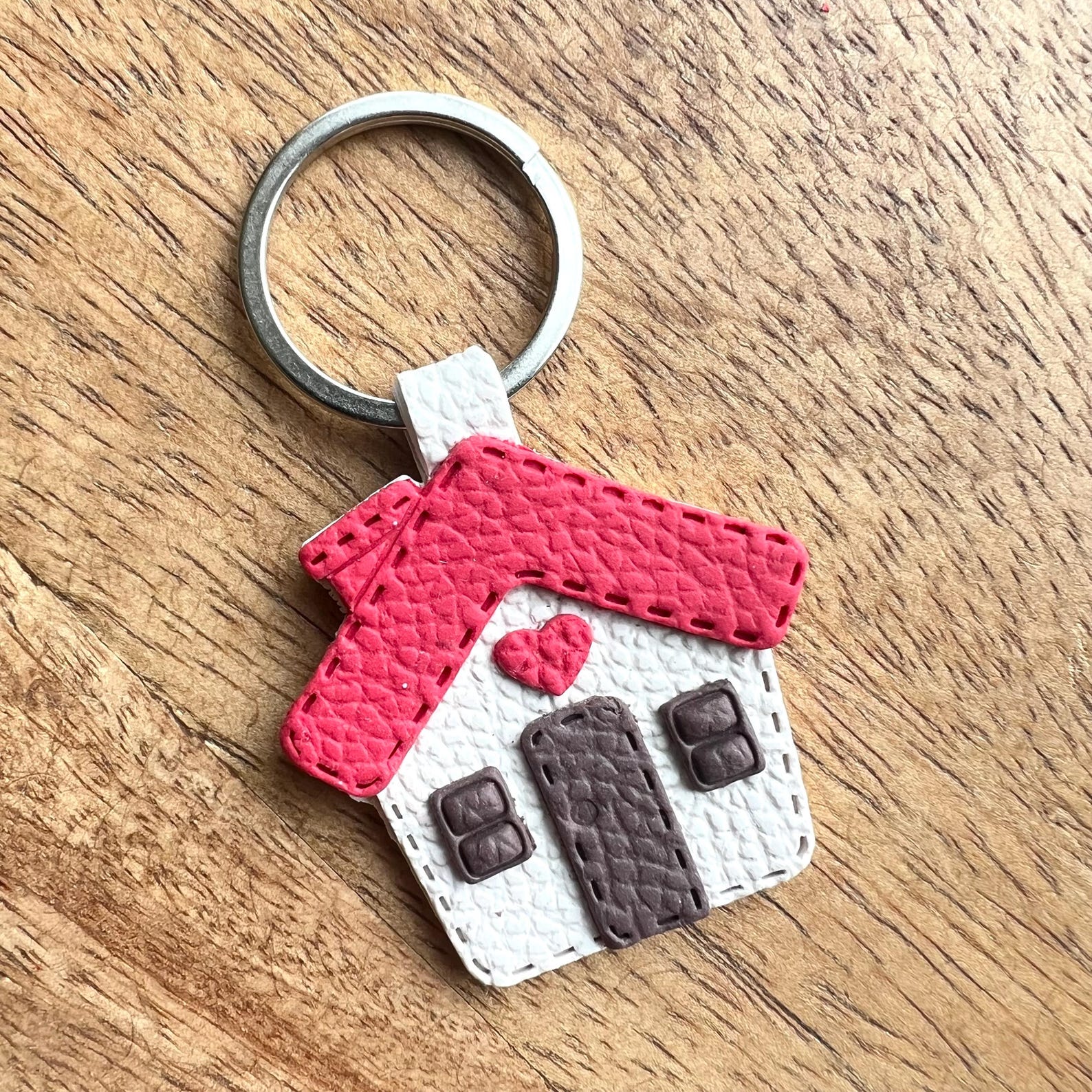 Animal Leather Effect Keychain: Handmade Polymer Clay Keyring or Bag ...