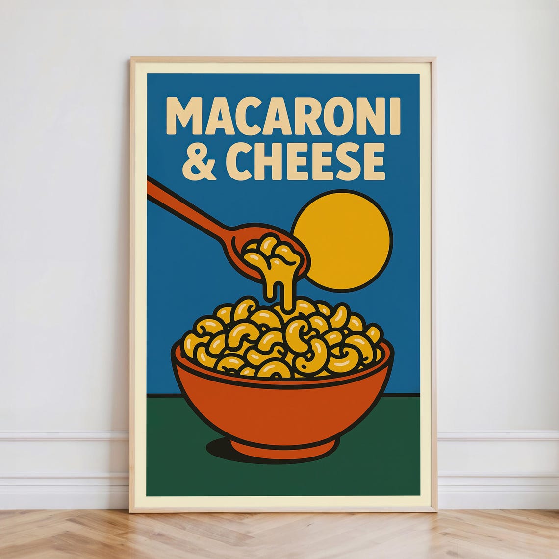 Mac and Cheese Poster | Mac N Cheese Print | Macaroni and Cheese Gift ...