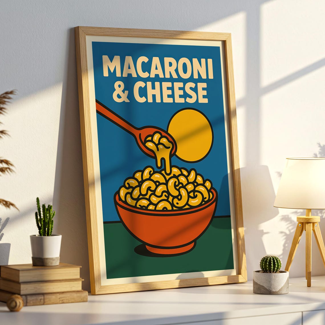 Mac and Cheese Poster | Mac N Cheese Print | Macaroni and Cheese Gift ...