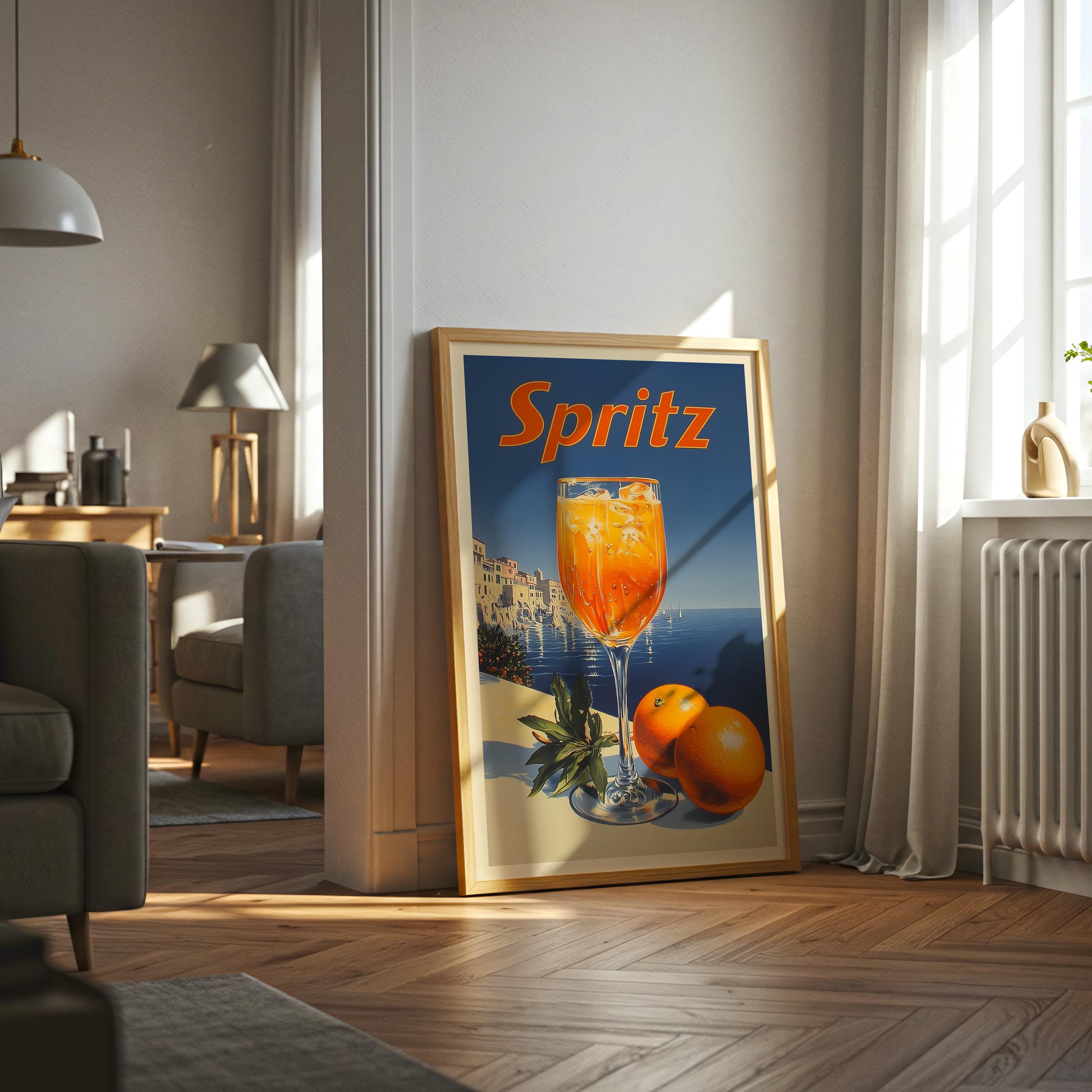 Aperol Spritz Poster | Vintage Aperol Spritz Print | Retro Cocktail ...