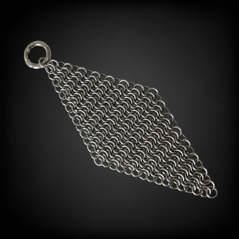 Chainmail Fidget Keychain - Handmade Stainless Steel Bag Charm - Etsy