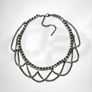 Chain Choker Necklace Stainless Steel Alt, Grunge - Etsy