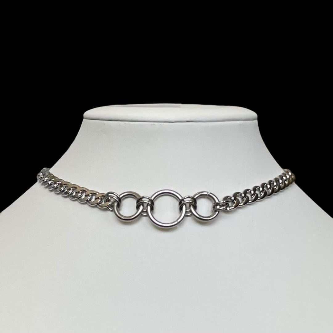 Chain Choker Necklace, Stainless Steel Choker, Curb Chain Necklace ...