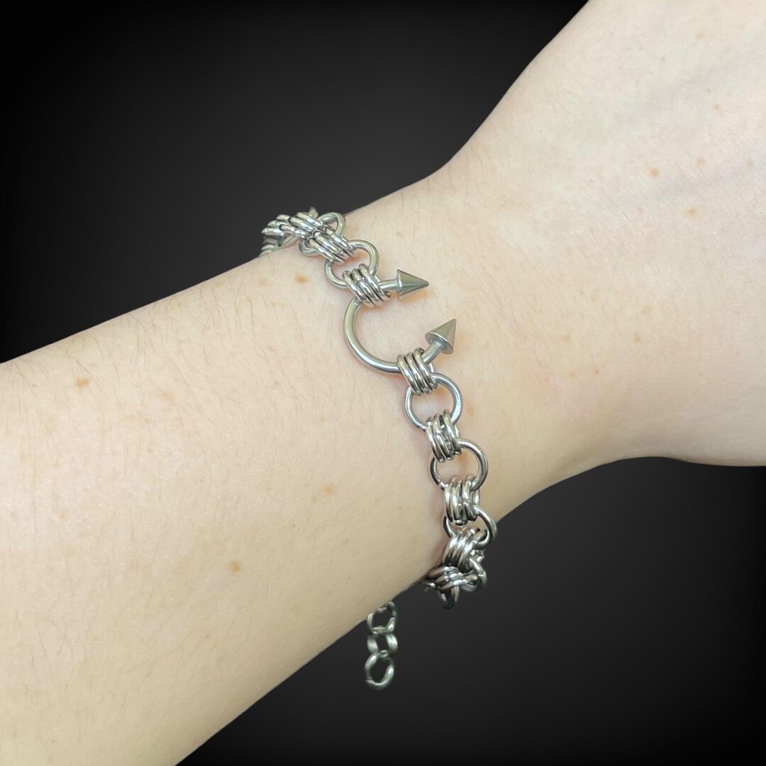 Chainmail Septum Ring Bracelet - Stainless Steel, Piercing Jewelry ...