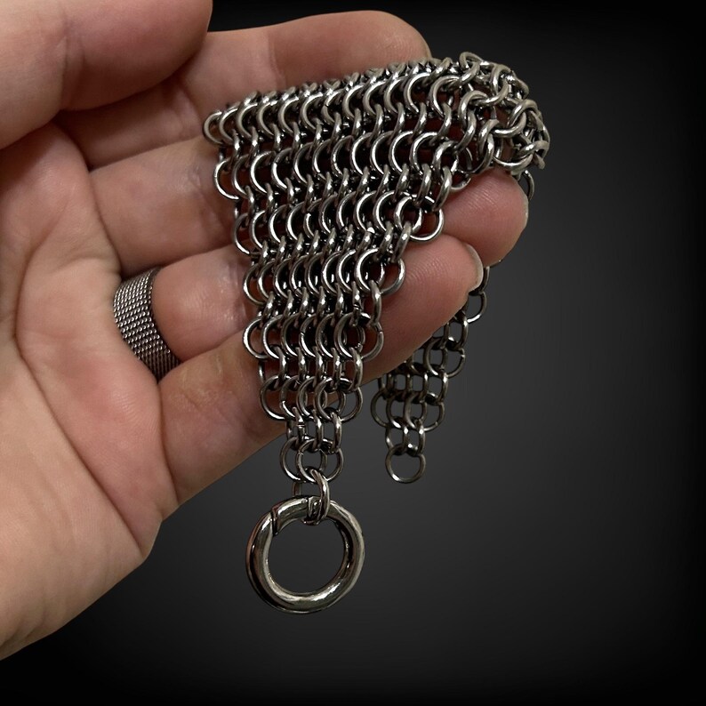 Chainmail Fidget Keychain - Handmade Stainless Steel Bag Charm - Etsy
