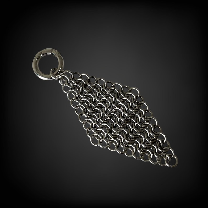 Chainmail Fidget Keychain - Handmade Stainless Steel Bag Charm - Etsy